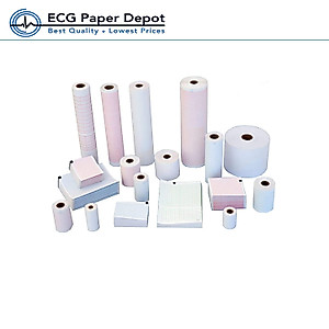 Mortara 716-0237-00 Assurance 50 ECG Recording Paper for Model Burdick 8300, 8500 and Atria ECGs, Z-Fold Pad Red Grid | 5 Pack