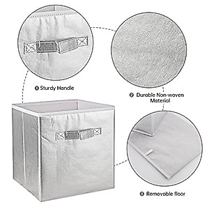 OSYRGUBIOE Storage Cubes 11 Inch Foldable Storage Bins Fabric Storage Boxes with Handles Organizer Shelf Baskets for Closet Home Bedroom Office