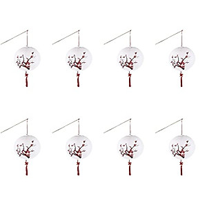 BESTOYARD ser of 8 Chinese Paper Lanterns Japanese Lanterns lamp Japanese Lanterns Outdoor Chinese Lanterns to Release in Sky with Light for