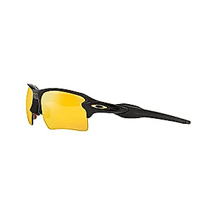 Oakley Men's OO9188 Flak 2.0 XL Rectangular Sunglasses, Matte Black/24K Polarized, 59 mm