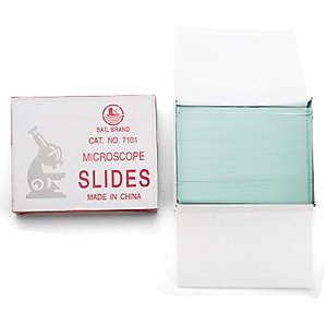 Swift Microscope Slides Kit with 72 Pre-Cleaned Blank Slides and 100 Glass Coverslips, Ground Edges