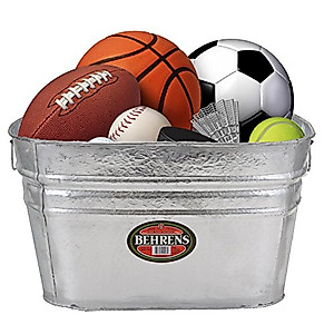 Behrens 62 Hot Dipped Galvanized Steel Tub, 15 Gal, Silver