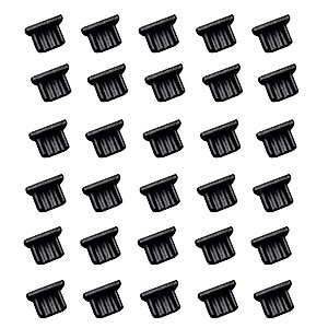 LAMPVPATH 30 Pcs Micro USB Port Plug, Micro USB Female Anti Dust Cover Plug Protector Stopper Cap