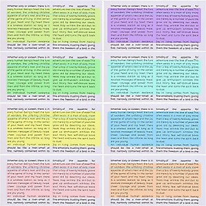 16 Pieces Guided Reading Highlight Bookmark Strips Colored Overlay Reading Tracking Rulers for Dyslexia, ADHD and to Reduce Visual Stress, 8 Standard Size and 8 Large Size