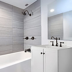 Design House 523472 Oakmont Classic Bath and Shower Trim with Single-Function Shower Head, 2-Handle Faucet and Valve for Bathroom, Oil Rubbed Bronze