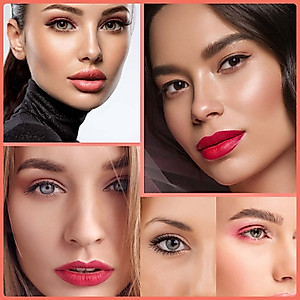 9 Color Glitter Matte Eyeshadow Palette, Pink Nude Red Cream Shimmer Eyeshadow Eye Shadow Makeup Palettes, Christmas Gift for Women Waterproof High Pigment Long-Lasting Korean Eye Makeup(03# Pink)