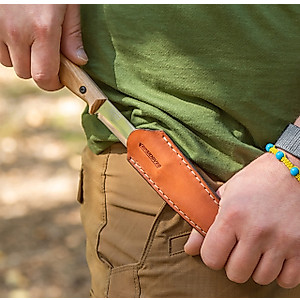 BPS Knives BS1FT CSH - Full-Tang Fixed-Blade Knife - Sharp Carbon Steel Bushcraft Knife With Sheath - Survival Compact Knife - Outdoor Knife - Tactical Camp Knife