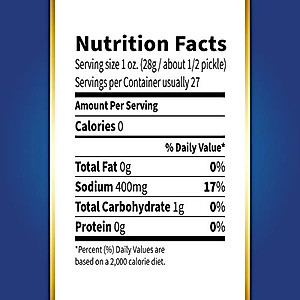 Vlasic Original Dill Whole Pickles, Keto Friendly, 6 - 46 FL OZ Jars
