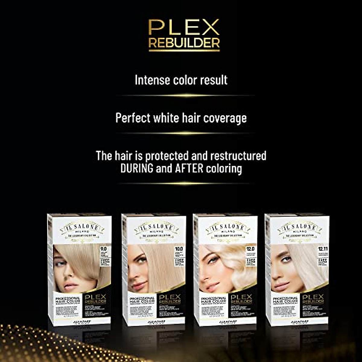 Il Salone Milano Plex Rebuilder Permanent Hair Color Cream - 12.11 Silver Platinum Hair Dye - Professional Salon - Premium Quality - Protects and Restructures - Paraffin, Paraben, Ethyl Alcohol Free