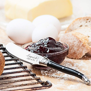 Laguiole Style de Vie Butter knives Premium Line, set of 4, black