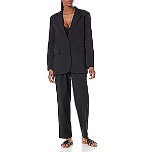 The Drop Women's Ramona Loose Fit Boxy Blazer, Black, XXS