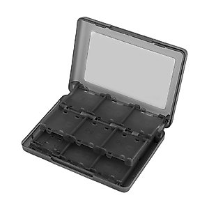 OUKENS Game Card Storage Box, 28 in 1 PP Plastic Game Card Case Holder Cartridge Storage Box for Nintendo DSL LL(Black)