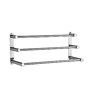 RUTAVM Towel Bar Rack Towel Rack 3-Tier Bath Towel Rail Stainless Steel Wall Mounted Towel Holder Towel Bar for Kitchen Bathroom for Bathroom (Size : 40cm)