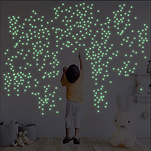 DUOFIRE Glow in The Dark Stars, Ceiling Stars Glow in The Dark, Ultra Bright Glowing Stars of 216 PCS, 3D Design Perfect for Kids Room or Birthday Gift, Beautiful Wall Decals and Ceiling Decors