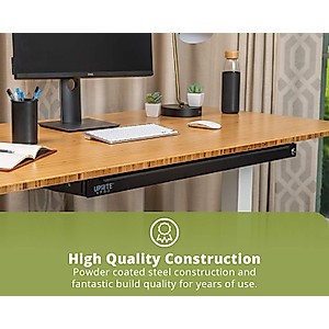 Uprite Ergo Under Desk Long Fit Pen & Pencil Drawer & Slim Organizer for Height Adjustable Desks (Black, 33 x 9.5)