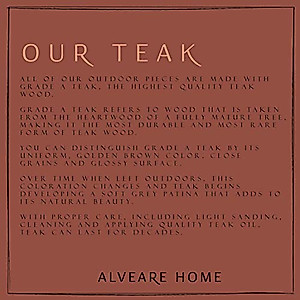 Alveare Home Amalfi Teak 57 Sofa Love Seats, Natural