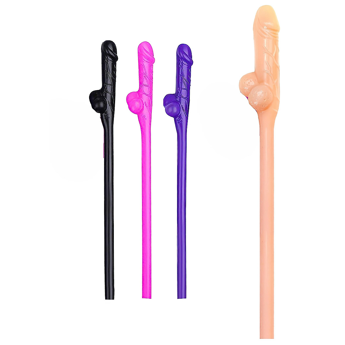 Bachelorette Party Penis Straws 30 pcs Naughty with 1 Huge Bride Dick Straw | Bachelorette Party Supplies and Favors for The Bachelorette Adult Party Decorations