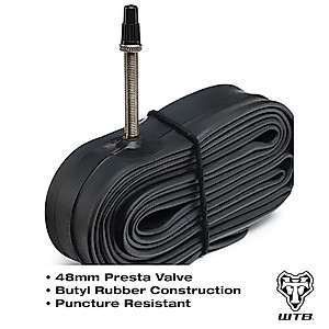 WTB Presta 27.5 Mountain Bike Tube | 27.5 x 1.75-2.1 48mm Valve | Mountain Bike Inner Tube for 27.5 Bikes, Durable While Lightweight