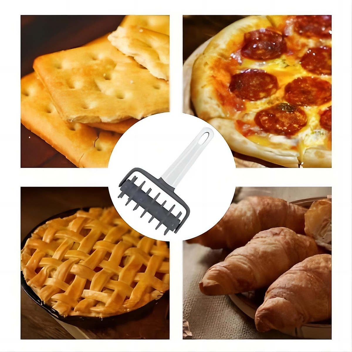 BigBigMe Pizza Dough Docker Docker Dough Bubble killer Time-Saver Pizza Dough Roller Docker Dough Blistering Killer, Pizza Docker Roller for Home Kitchen, Pizza Making Accessories, Pizza Docking Tool