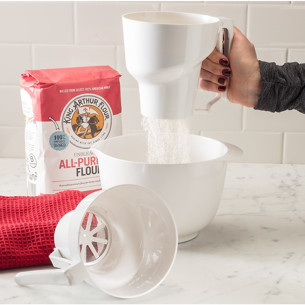 Hutzler Super sifter, 3 cup, white