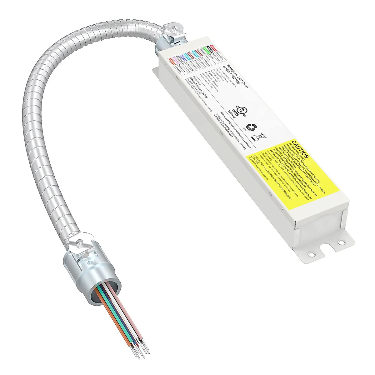 20W LED Emergency Backup Driver, 100-347VAC 175V DC,Emergency Time Over 90 Minutes, 0/1-10V Dimmable Emergency led Driver, Rechargeable UL Listed Backup Battery for LED Recess, Panel and Linear Lights