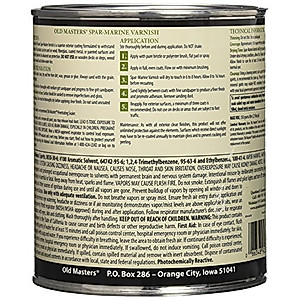 Old Masters 92304 Spar Marine Varnish, Satin