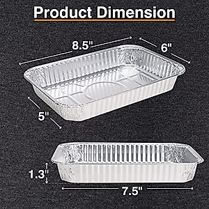 35-Pack Drip Pans for Weber, Grill Accessories for Weber Genesis, Spirit, Q Series, Aluminum Grill Grease Tray Liners, 8.5 x 6 Inch