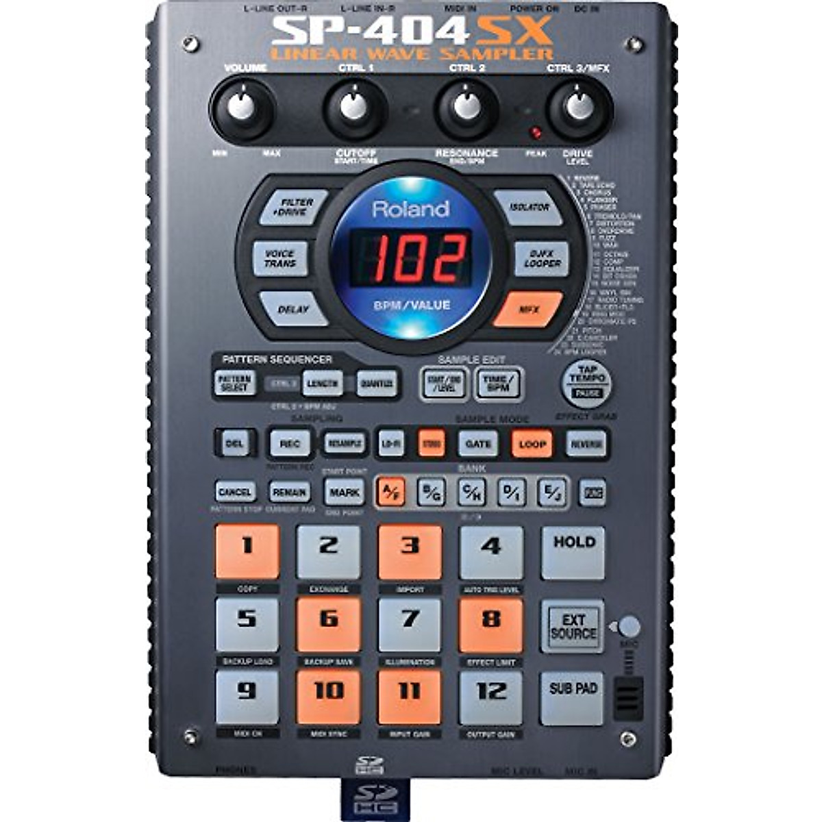 Roland SP-404SX Portable Power-Sampler w/FX (SP404SX)