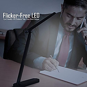 AULTRA LED Desk LAMP Light - Touch Control Desk Lamp with Multiple Brightness Level - Lights for Bedroom, The Office Desk, Reading Lamps, Bedside Table and Standing Desk (Black)