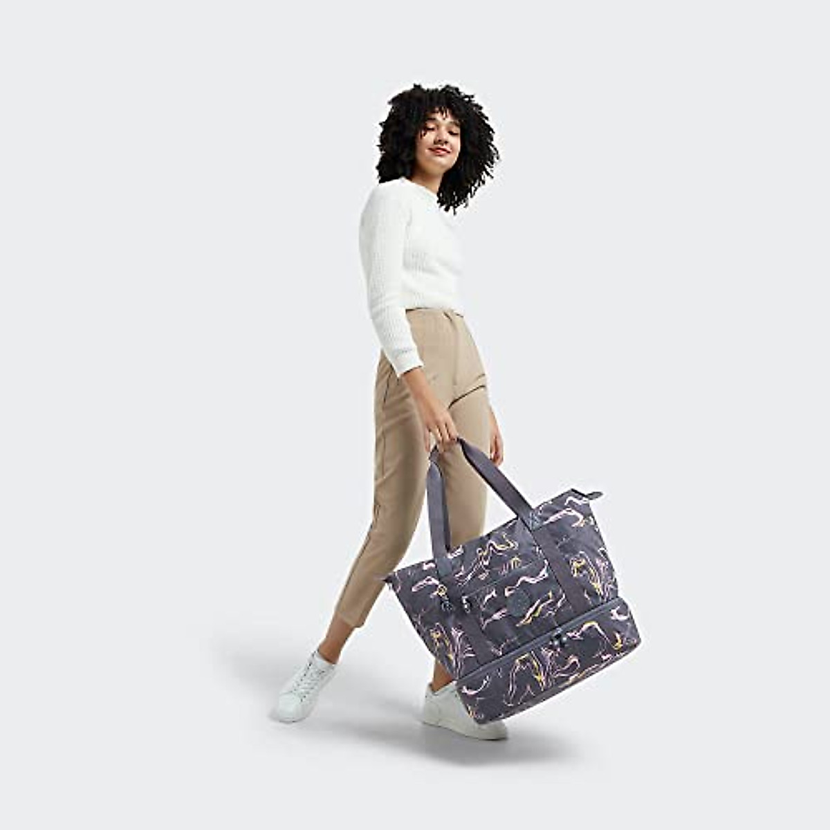 Kipling Art M Weekender Printed Tote Bag Soft Marble