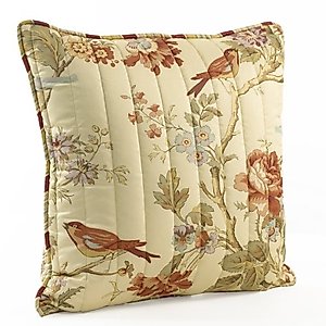Waverly Charleston Chirp Modern Floral Square Decorative Throw Pillow, 20" x 20", Multicolor