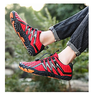 Men Women Outdoor Hiking Water Shoes Quick Dry Athletic Aqua Sport Shoes Barefoot Beach Pool Sneakers Red