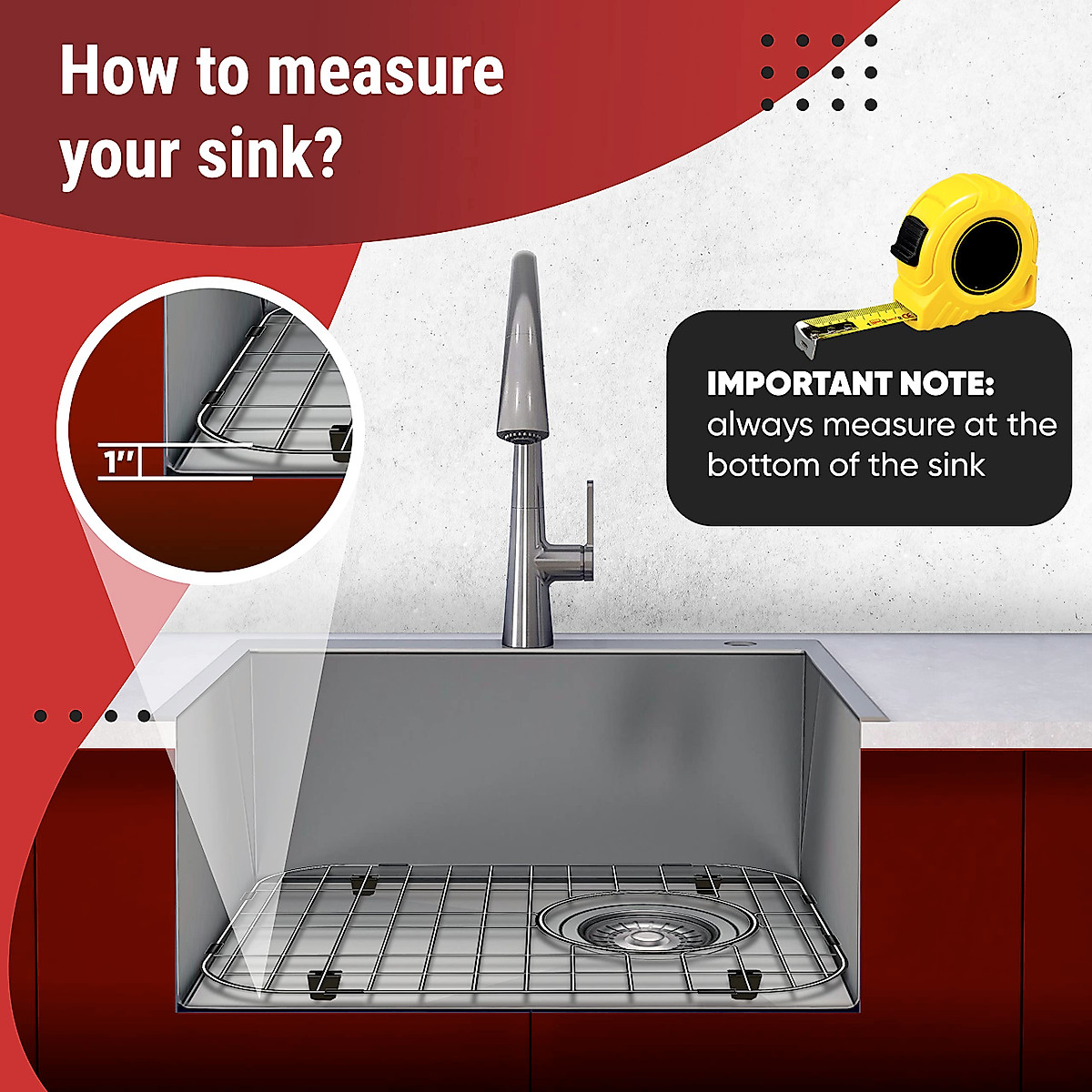 Sink Protectors for Kitchen Sink 13"x16", Stainless Steel Sink Protector, Sink Bottom Grid