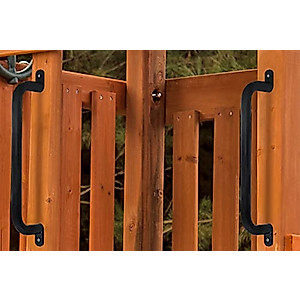 Purife 17 Inch Black Outdoor Playground Safety Handles Set of 2 - Playset Safety Handles, Swing Sets Accessories Grab Handle, Kids Safety Rail, Hand Grips & Monkey Bar for Playhouse, Treehouse