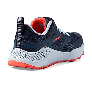 New Balance Girls Dynasoft Nitrel V5 Hook & Loop Running Shoe, Eclipse/Natural Indigo/Electric Red, 2 Little Kid
