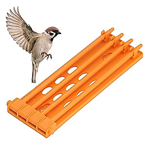 MOSU 4Pcs Pigeon Leg Ring Stand Wall Mounted Pigeon Ring Stand Plastic Parrot Leg Ring Holder (Yellow)