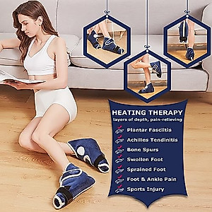 CAMECO 1 Pair Foot Heating Pad for Feet Neuropathy, Heated Foot Warmers for Women Men, Under Desk Plug in Foot Heat Therapy Pad for Feet & Ankles Plantar Fasciitis Pain Relief, 86-158℉ Temperature