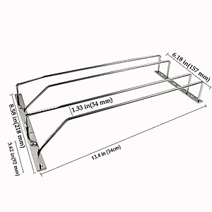 Wine Glasses Holder,Under Cabinet Stemware Wine Glass Rack Storage Holder 13.4 Inch Set of 2 Convenient collection Hanging Rack