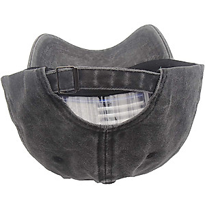 OASCUVER Men's Embroidered Thin Blue Line American Flag Hat Cotton Adjustable Baseball Cap Dad Hat (Thin Blue Line Embroidered Black, one Size)