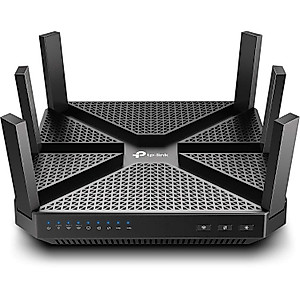 TP-Link AC4000 Smart WiFi Router - Tri Band Router , MU-MIMO, VPN Server, Antivirus/Parental Control, 1.8GHz CPU, Gigabit, Beamforming, Link Aggregation, Rangeboost, Works with Alexa(Archer A20),Black
