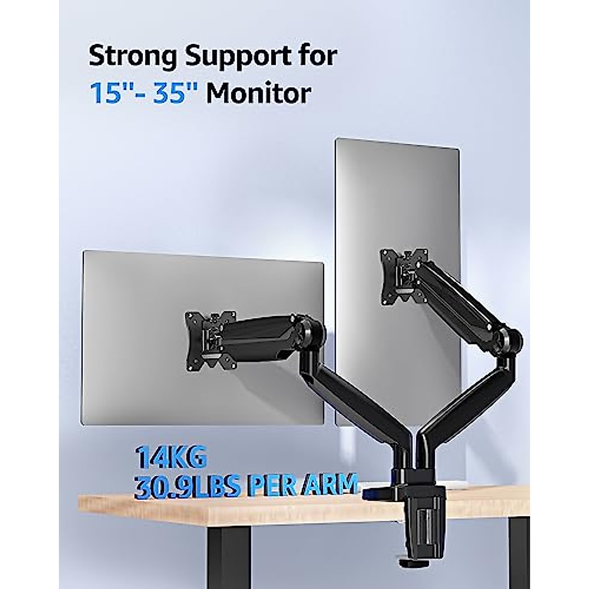 MOUNTUP Ultrawide Dual Monitor Arm for Max 35 Inch Screen, Support 4.4 ...