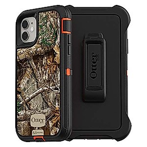OtterBox iPhone 11 Defender Series Case - RT BLAZE EDGE (BLAZE ORANGE/BLACK/RT EDGE GRAPHIC), rugged & durable, with port protection, includes holster clip kickstand, Camo
