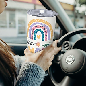 KOPOEELK Mom Tumbler for Best Mom Ever Gifts, Insulated Stainless Steel Coffee Tumbler 20oz, Mom Gifts from Daughter Son, Gifts for Mom Birthday Mothers Day