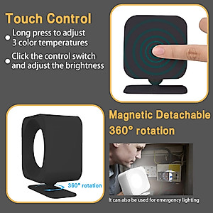 Bohun LED Wall Sconces Battery Operated with Remote and Touch Control Switch, Brightness Levels & 3 Color Temperatures, Magnetic Cordless Wireless Wall Mounted Lamp