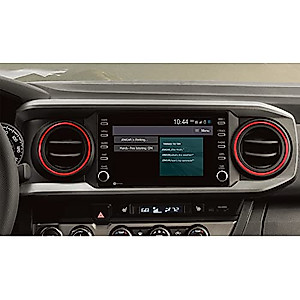 JDMCAR Compatible with Toyota Tacoma Accessories 2016-2022 2023 Premium Aluminum Alloy A/C Vent Ring Outer Trim Decoration Covers fit 2016-2023 Tacoma A/C Outlet Vent -(4 pcs Set, Red)