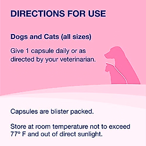 Nutramax Proviable Digestive Health Supplement Multi-Strain Probiotics and Prebiotics for Cats and Dogs - With 7 Strains of Bacteria, 30 Capsules