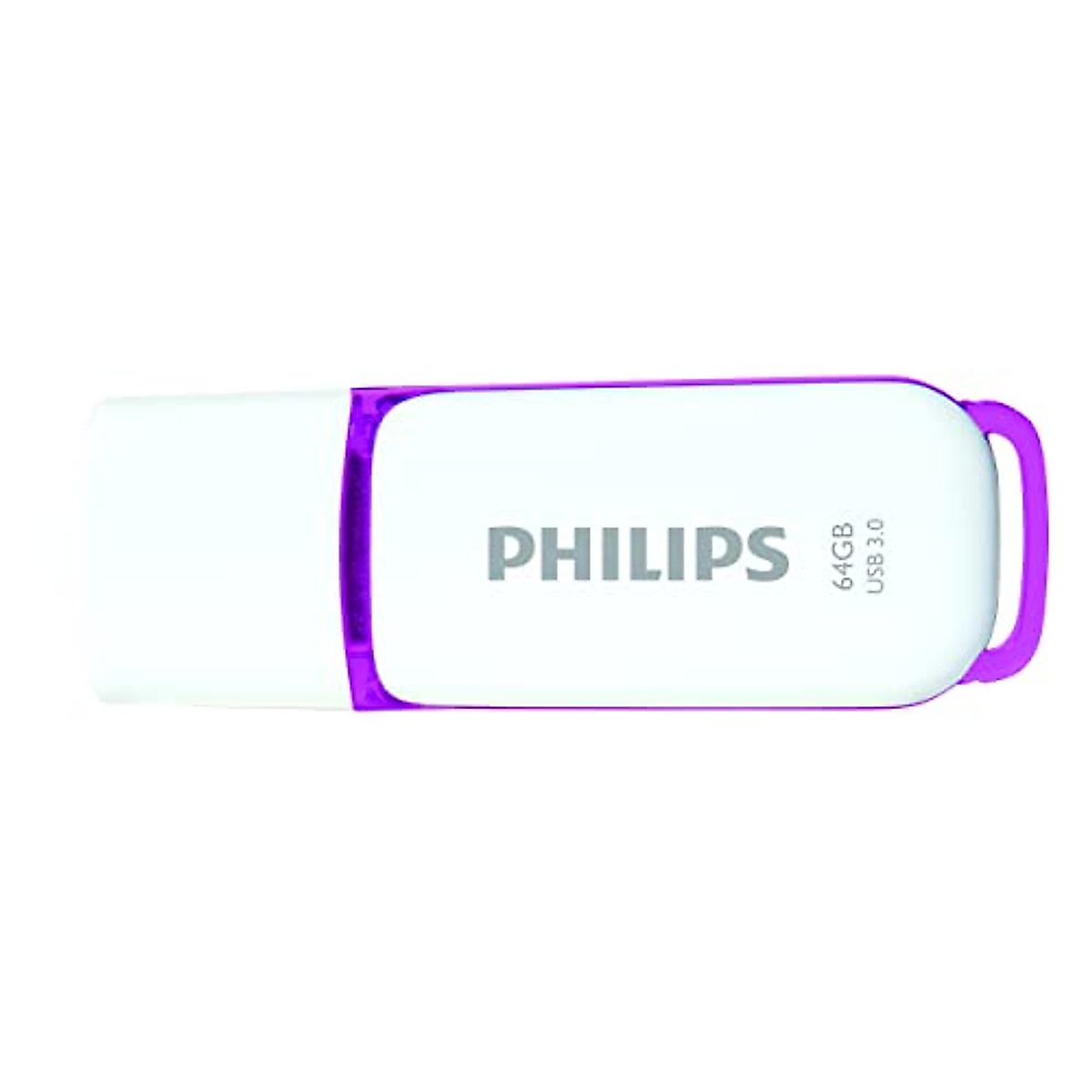 PHILIPS High Speed 64GB Flash Drive, Snow Edition USB 3.0 - White/Purple, 100MB/s