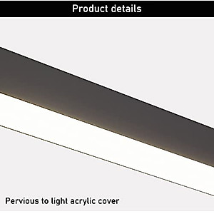 STARFISHHOME LED Linear Light,4FT 45W 4600lm spliceable 5000K White LED Linear Bay Light,AC85-277V Led Shop Light Contemporary Design Style Lighting Fixture for Offices,Studios, garages