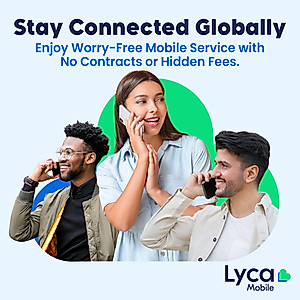 Lycamobile 30 Day Prepaid SIM Card for Cell Phones, 12GB High Speed 4G LTE/5G Data, International Talk & Text to 100+ Countries, Quick Activation, 3-in-1 Triple-Cut, Compatible w/Most Mobile Phones