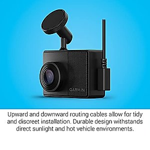 Garmin Dash Cam 57, 1440p and 140-degree FOV, Monitor Your Vehicle While Away w/ New Connected Features, Voice Control, Compact and Discreet, Includes Memory Card
